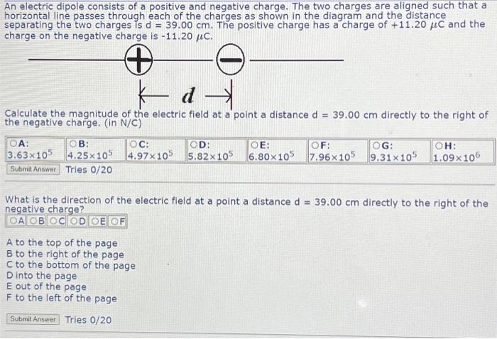 Solved An electric dipole consists of a positive and | Chegg.com