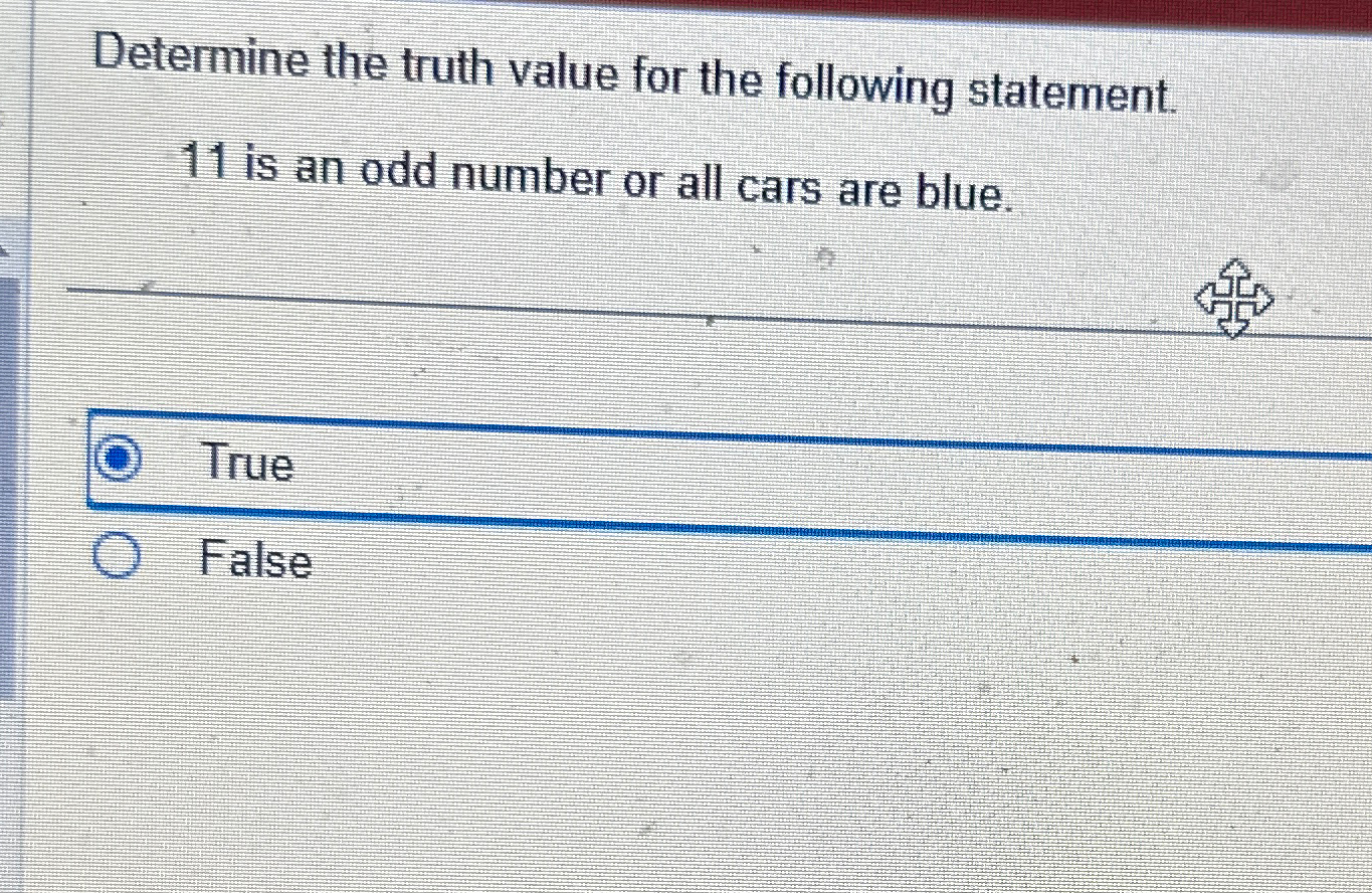 Solved Determine the truth value for the following | Chegg.com