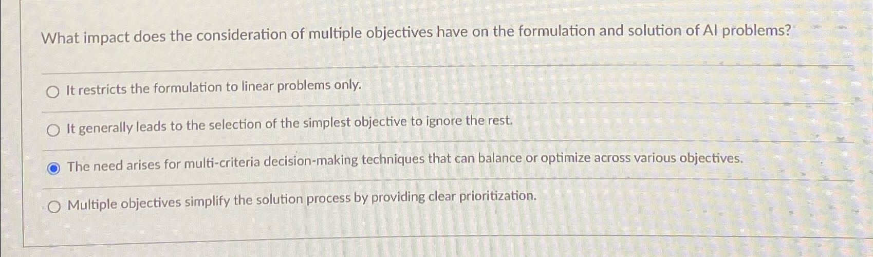 Solved What impact does the consideration of multiple | Chegg.com