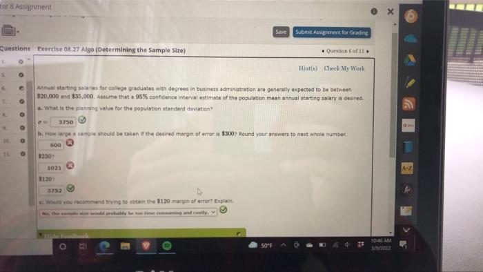 Solved ter 8 Assignment Save Submit Assignment for Grading . | Chegg.com