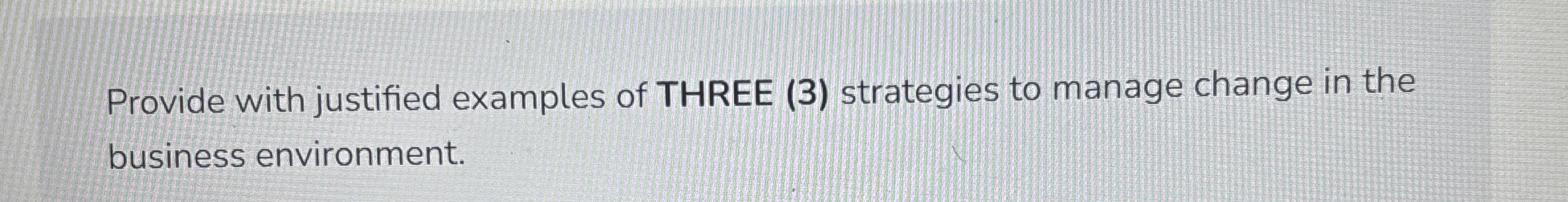 Solved Provide with justified examples of THREE (3) | Chegg.com