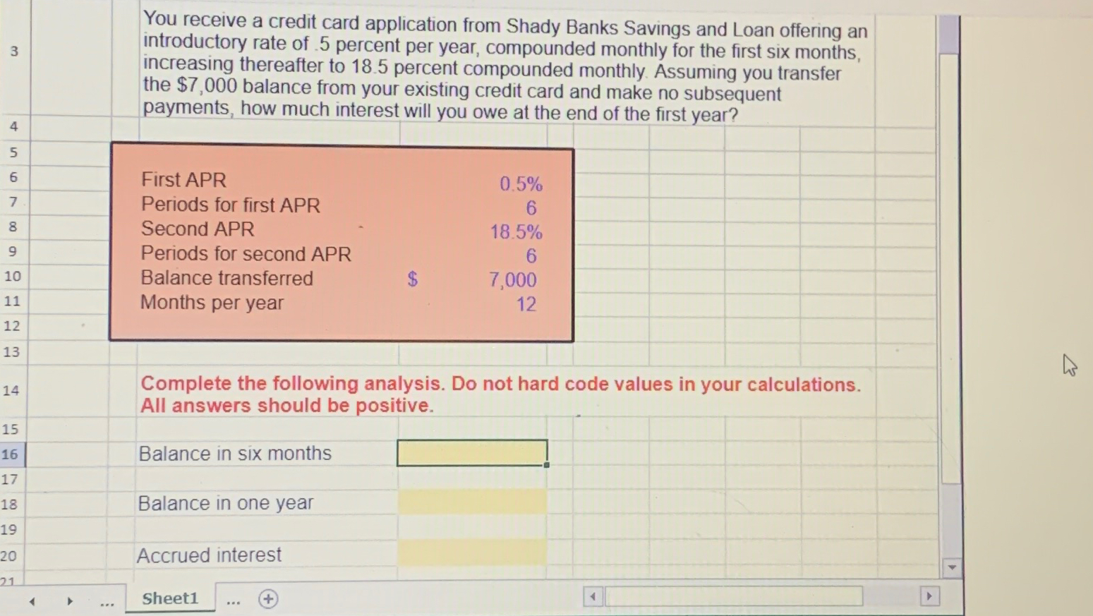 Solved You receive a credit card application from Shady | Chegg.com