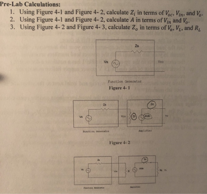 Solved Pre-Lab Calculations: 1. Using Figure 4-1 and Figure | Chegg.com
