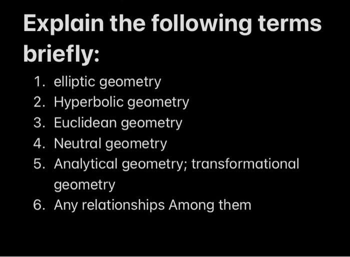 Solved Explain the following terms briefly: 1. elliptic | Chegg.com