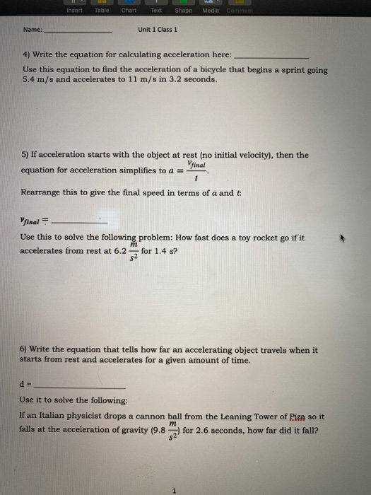 Solved Insert Table Chart Text Shape Media Comment Name: | Chegg.com