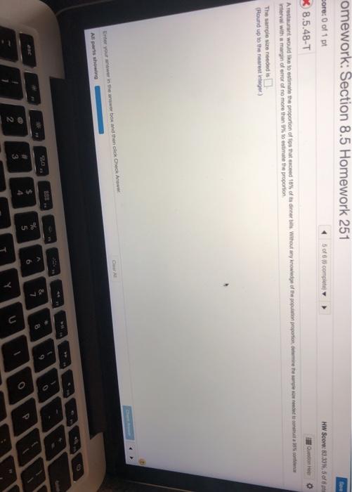Solved Omework Section 8 5 Homework 251 Core 0 Of 11 3 Of