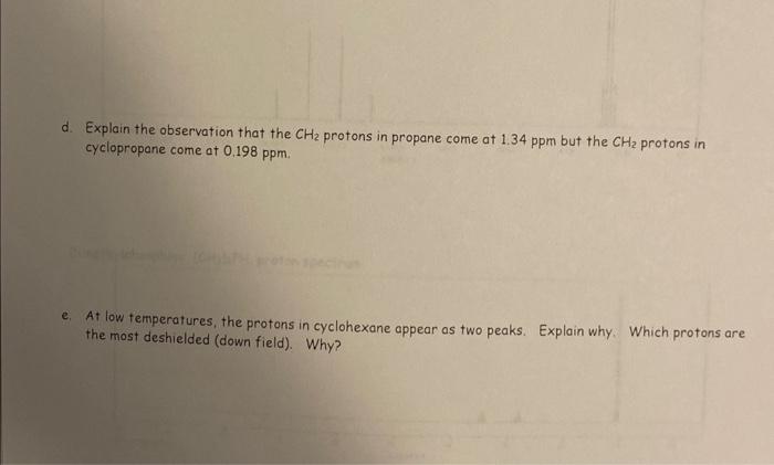 Solved d. Explain the observation that the CH2 protons in | Chegg.com