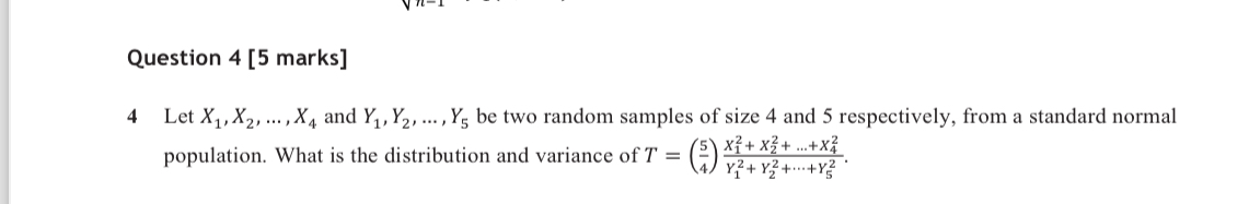 Solved Question 4 [5 ﻿marks]4 ﻿Let x1,x2,dots,x4 ﻿and | Chegg.com