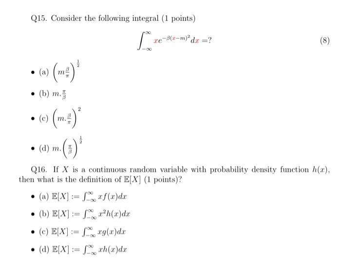 Solved Q13. If X: → R is a Gaussian random variable then | Chegg.com