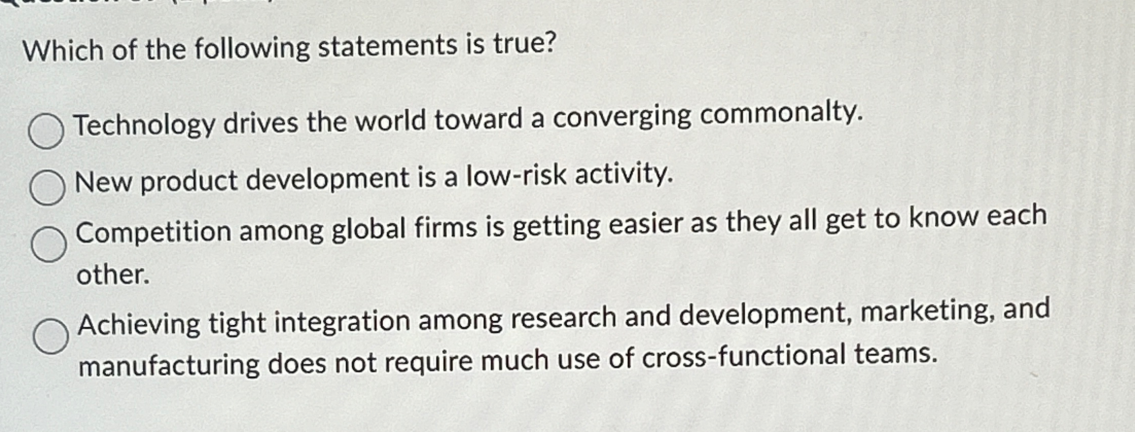 Solved Which of the following statements is true?Technology | Chegg.com