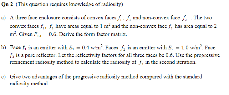 Solved Qn 2 This Question Requires Knowledge Of