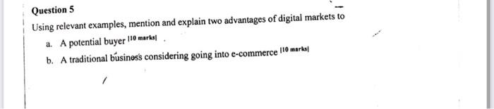 Solved Question 5 Using relevant examples, mention and | Chegg.com
