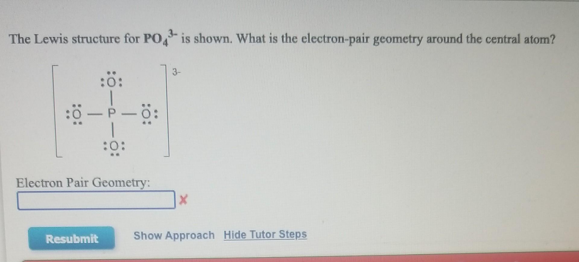 Solved The Lewis structure for PO, is shown. What is the | Chegg.com