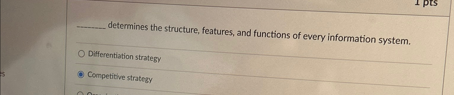 Solved determines the structure, features, and functions of | Chegg.com