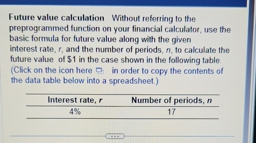 Solved Future value calculation Without referring to | Chegg.com