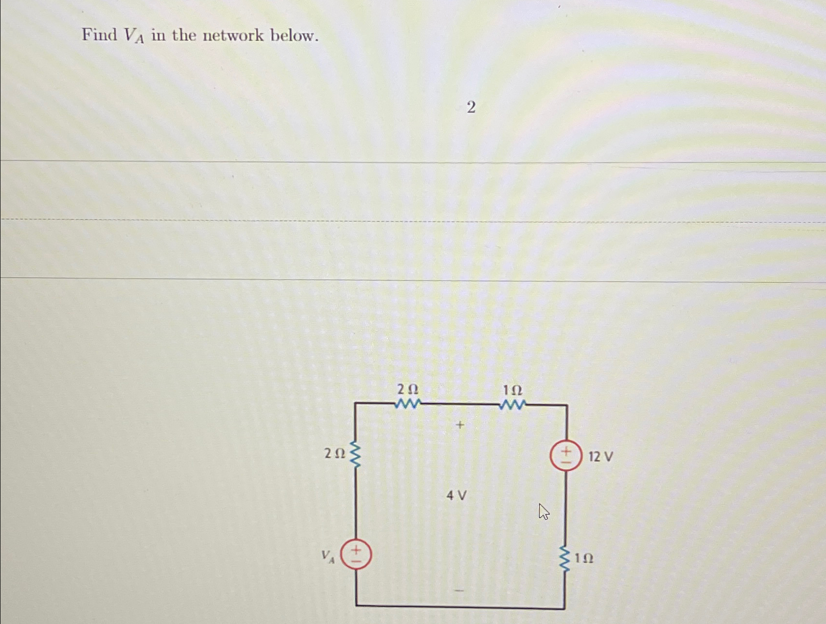 Find VA ﻿in the network below.2 | Chegg.com