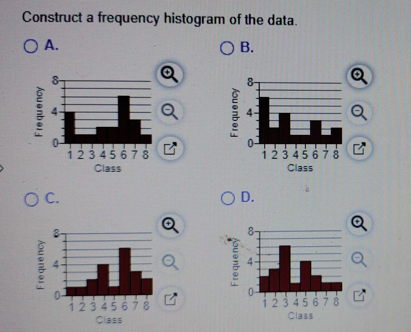 Solved Construct a frequency distribution and a frequency | Chegg.com