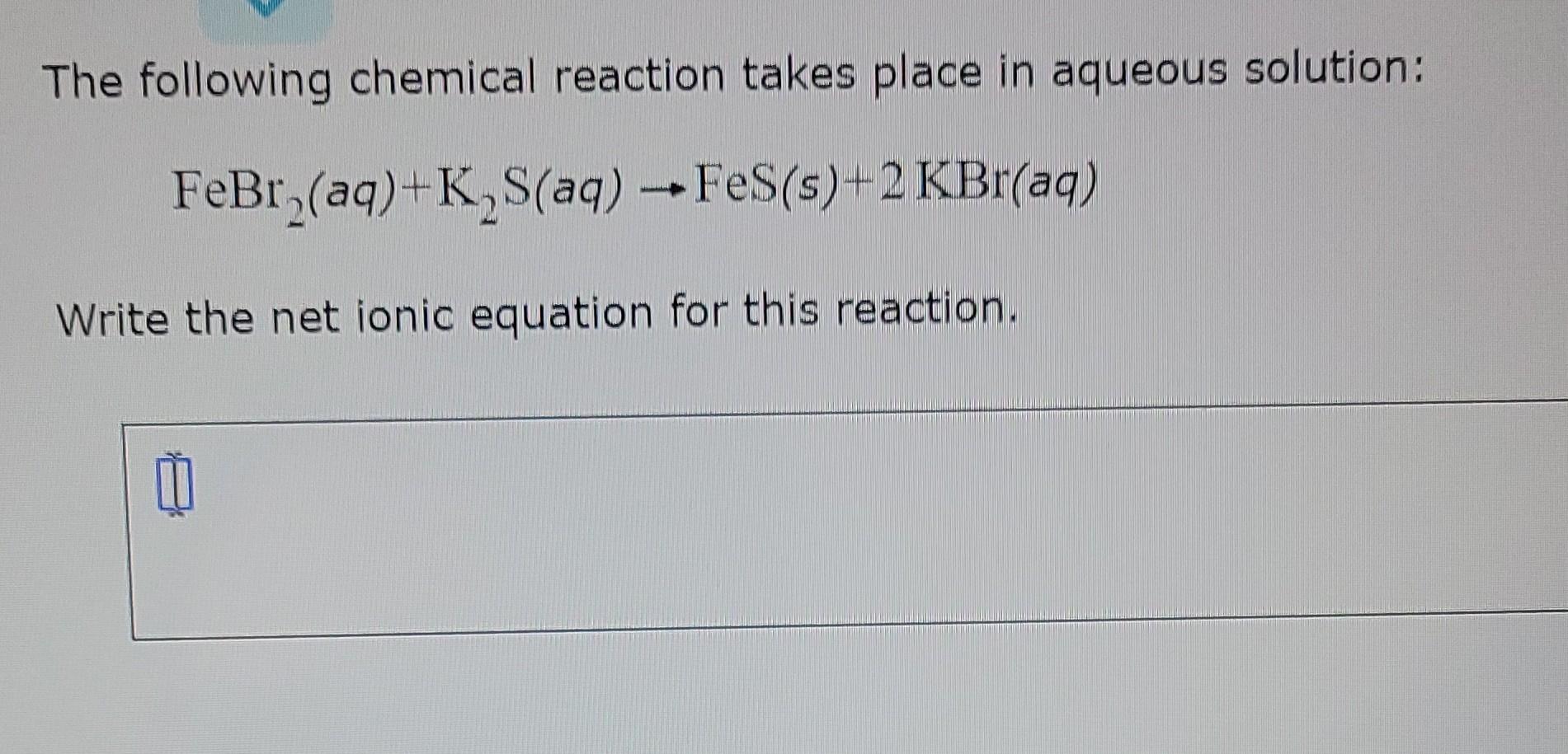 Solved The following chemical reaction takes place in | Chegg.com