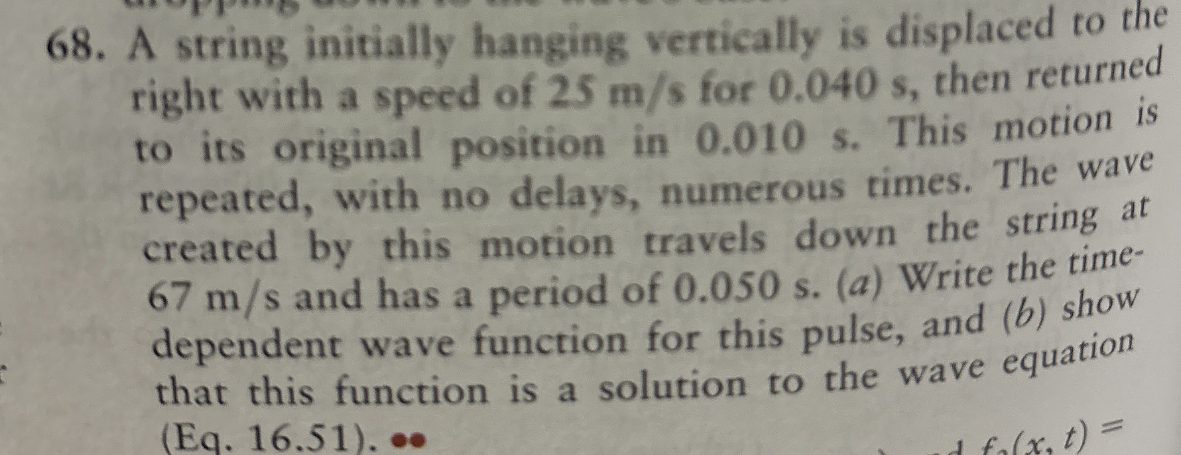 Solved A string initially hanging vertically is displaced to | Chegg.com