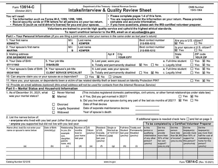 Solved Directions Using the tax software, complete the tax | Chegg.com