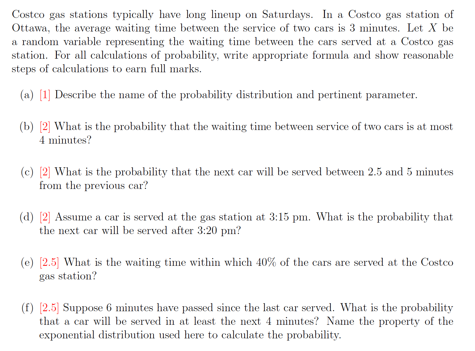 Solved Costco gas stations typically have long lineup on | Chegg.com