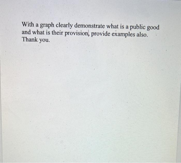 Solved With a graph clearly demonstrate what is a public | Chegg.com