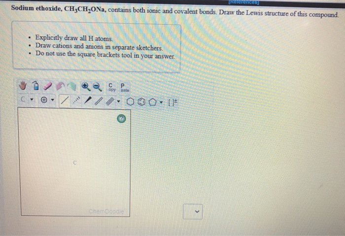 Solved [Retete Sodium ethoxide, CH3CH ONa, contains both | Chegg.com