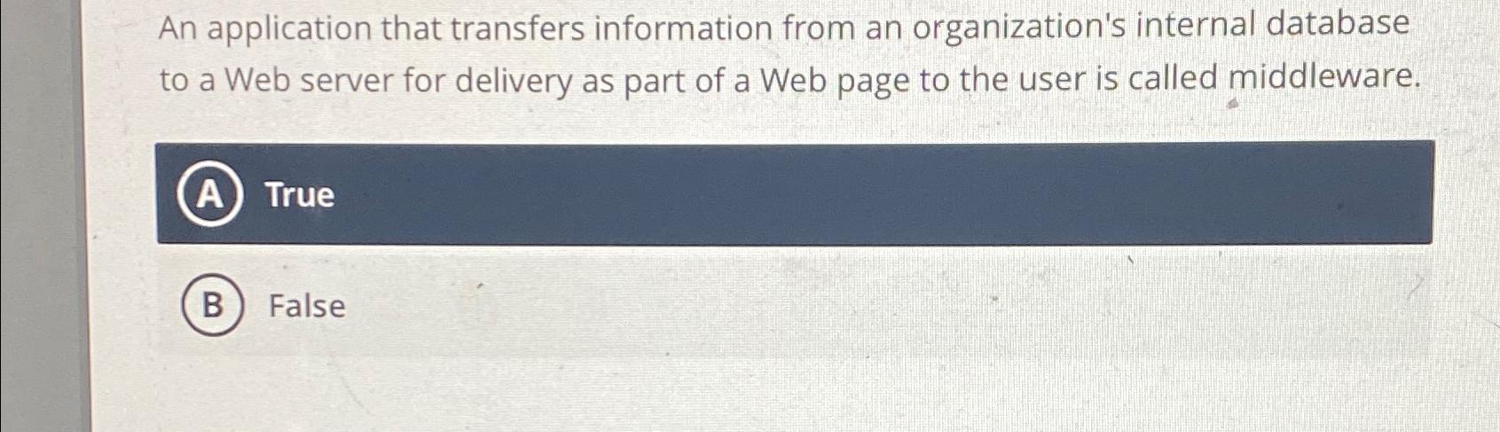 Solved An application that transfers information from an | Chegg.com