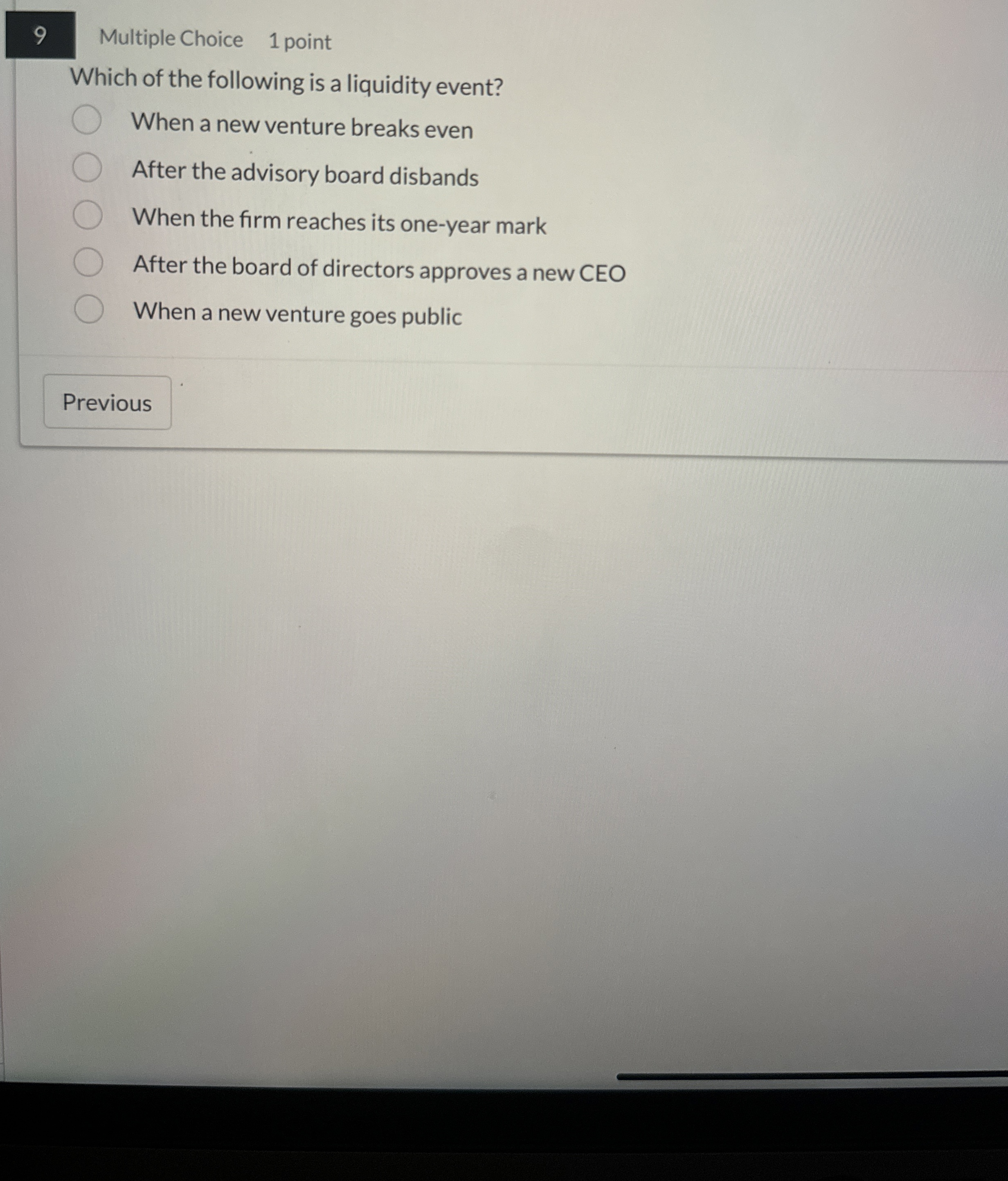 Solved 9Multiple Choice1 ﻿pointWhich of the following is a | Chegg.com