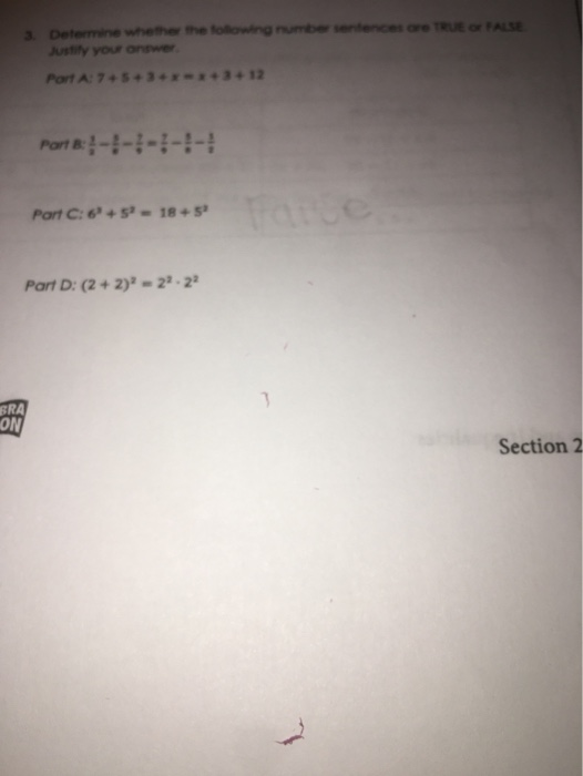 Solved FALSE * Determine whether the following numbe | Chegg.com