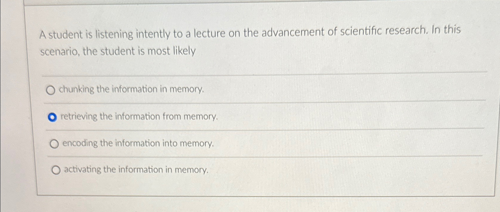 Solved A student is listening intently to a lecture on the | Chegg.com