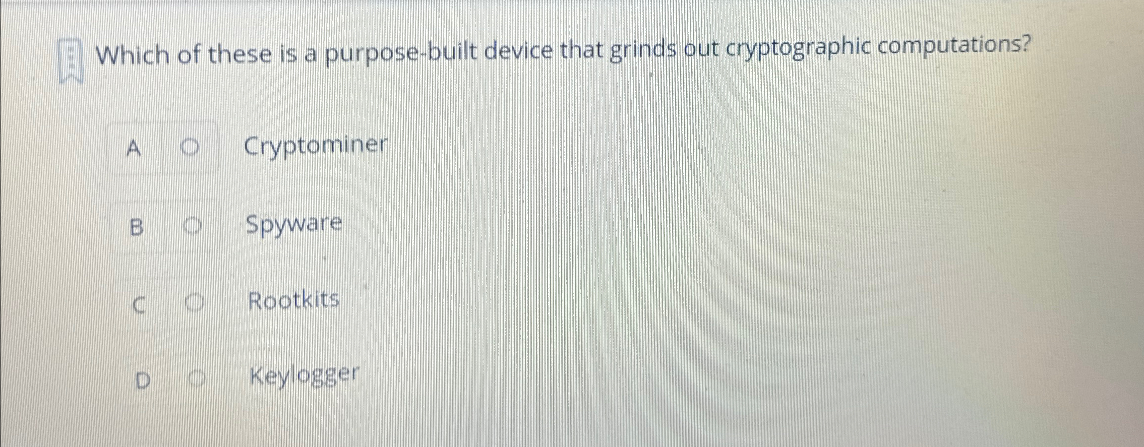 Solved Which of these is a purpose-built device that grinds | Chegg.com
