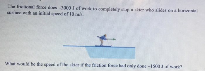 Solved The frictional force does -3000 J of work to | Chegg.com