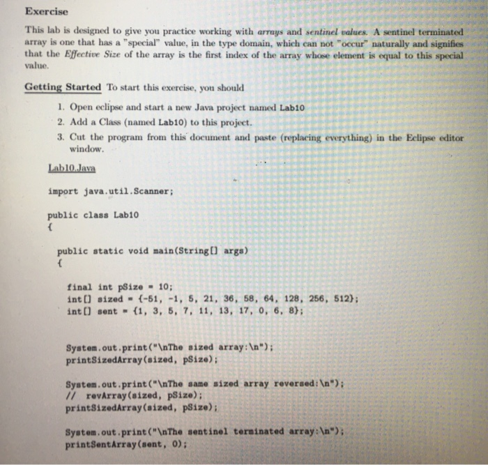Solved Exercise This lab is designed to give you practice | Chegg.com