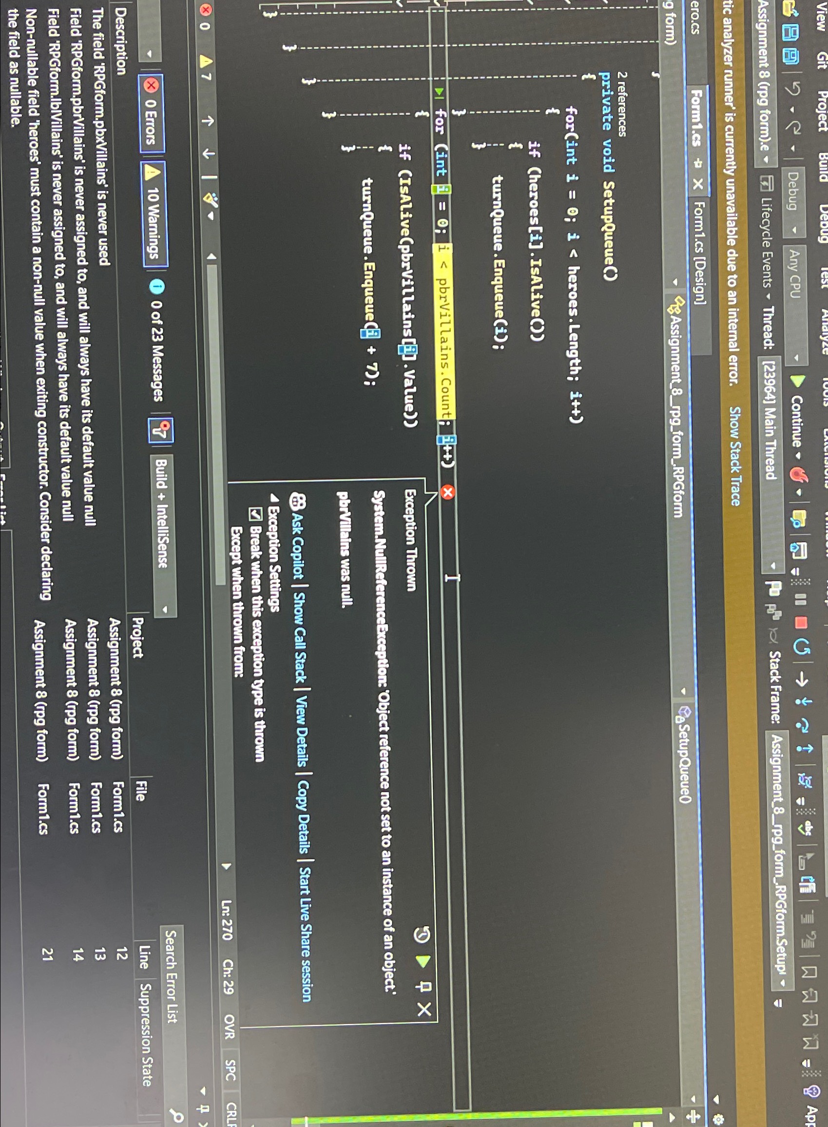 Solved Need help with solving this error please | Chegg.com