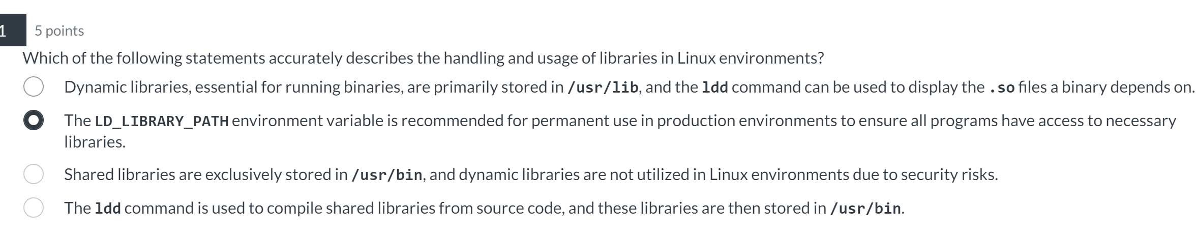 Solved 5 ﻿pointsWhich of the following statements accurately | Chegg.com