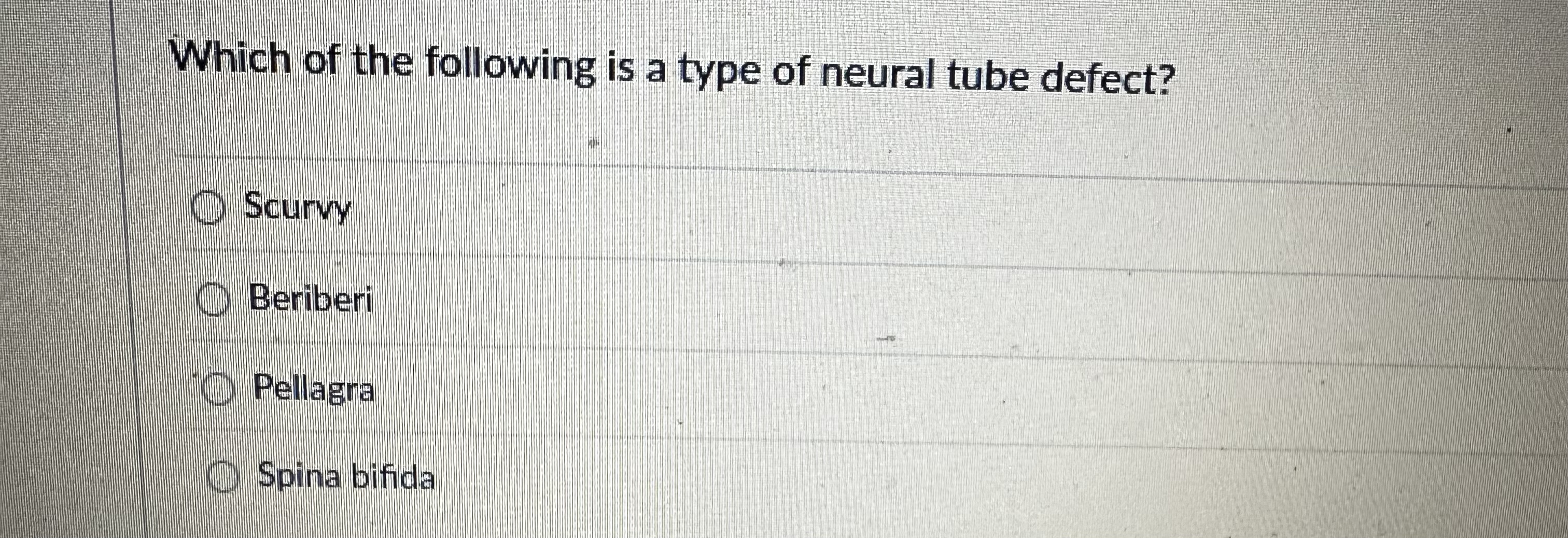 Solved Which of the following is a type of neural tube | Chegg.com