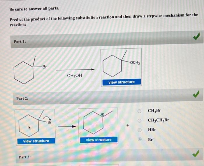 Solved Be sure to answer all parts. Predict the product of | Chegg.com