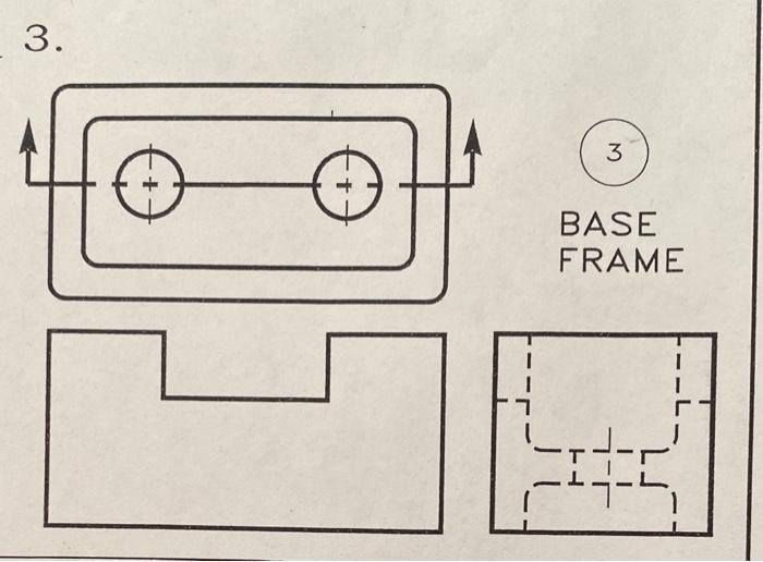 Solved Draw full section views of the part, and add missing | Chegg.com