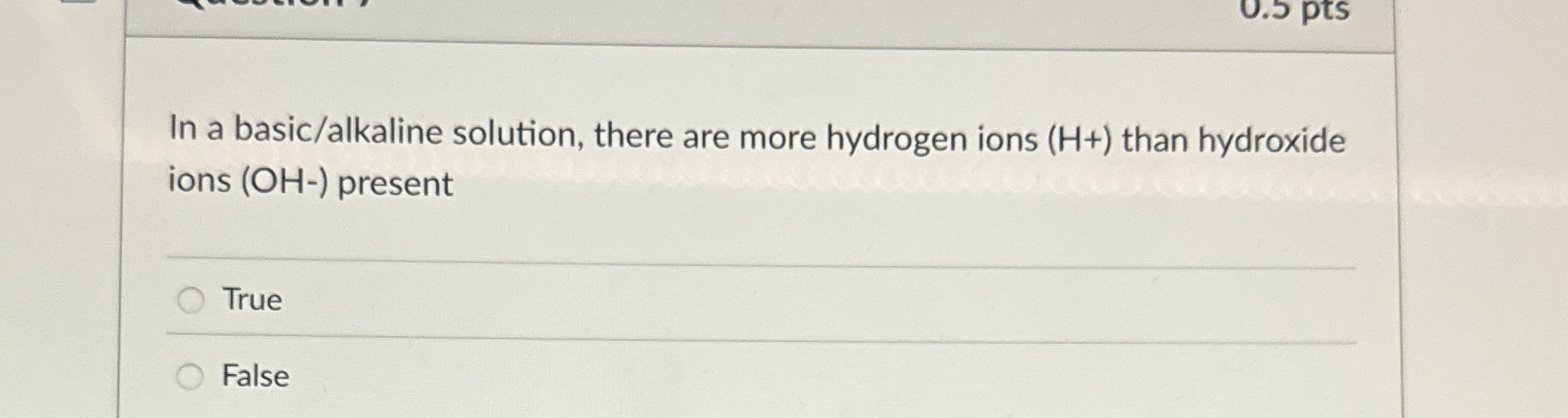 Solved In a basic/alkaline solution, there are more hydrogen | Chegg.com