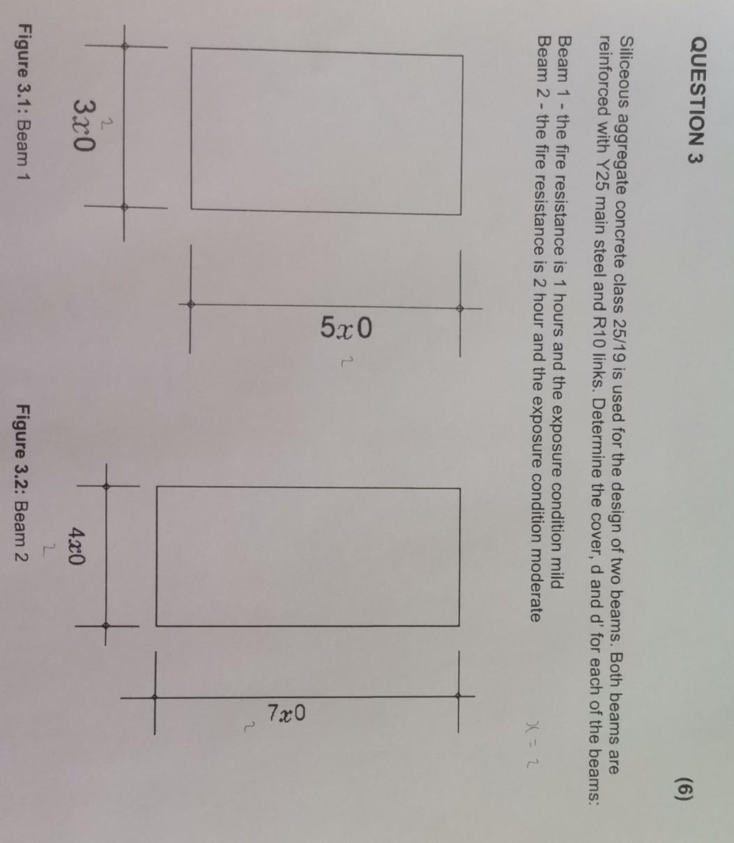 Solved QUESTION 3 (6) Siliceous aggregate concrete class | Chegg.com