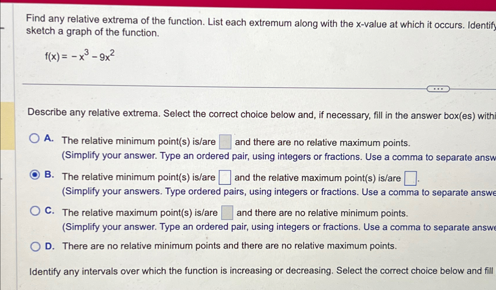Solved Find any relative extrema of the function. List each | Chegg.com