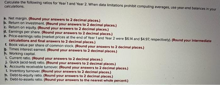 Solved Problem 13-23A (Algo) Ratio analysis LO 13-2, 13-3, | Chegg.com