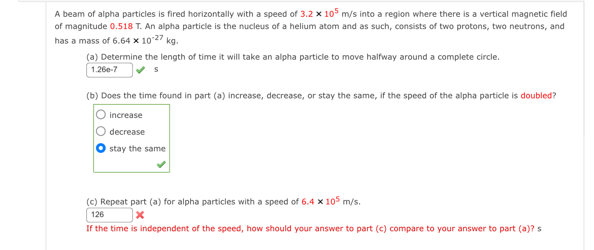 Solved A beam of alpha particles is fired horizontally with | Chegg.com