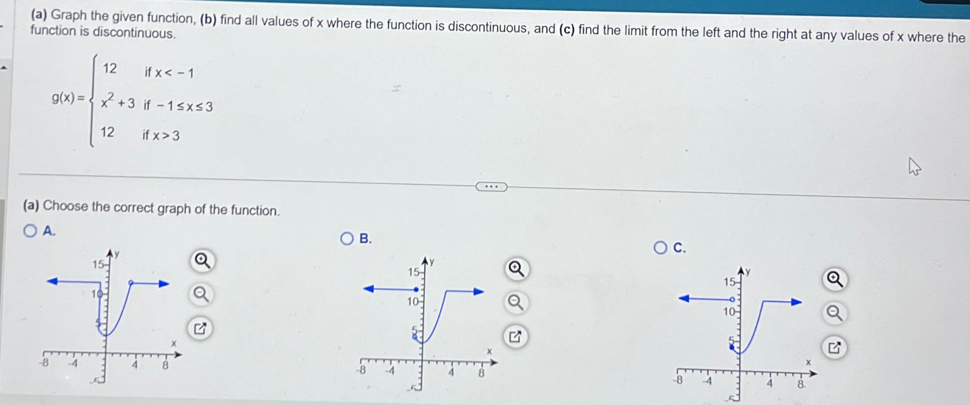 Solved (a) ﻿Graph the given function, (b) ﻿find all values | Chegg.com