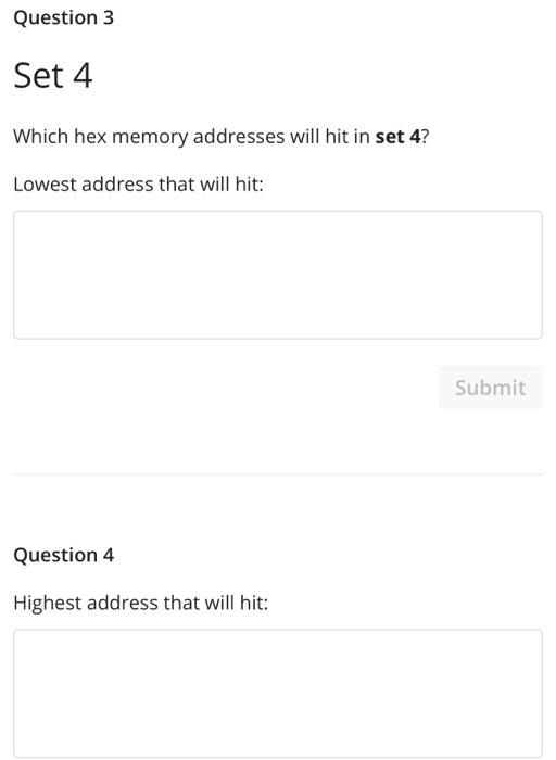 Solved Given the following cache: 2-way set-associative | Chegg.com