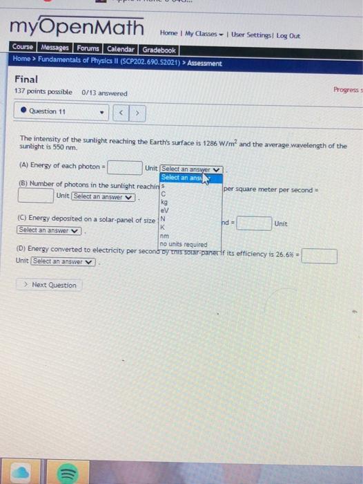 Solved myOpenMath Home My Classes - User Settings Log Out | Chegg.com
