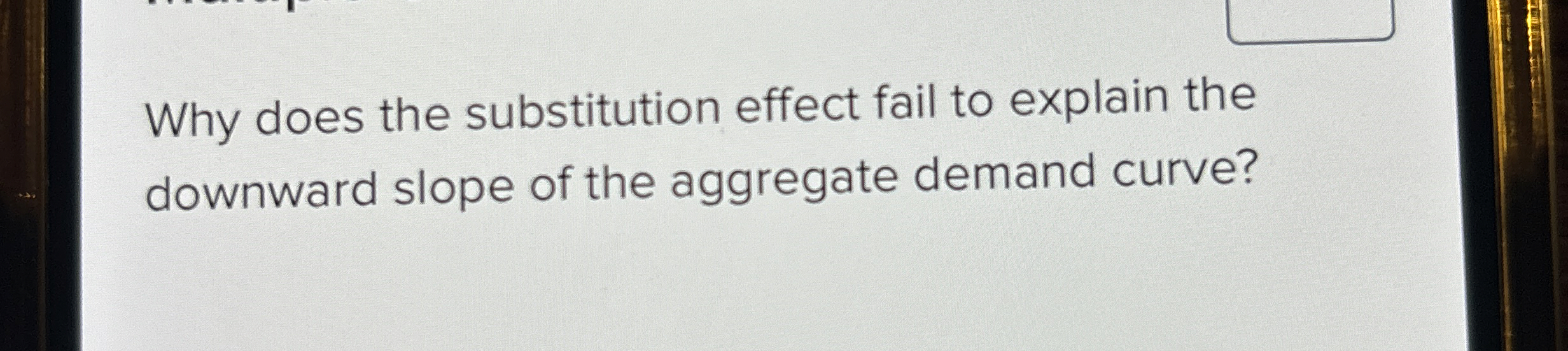 Solved Why does the substitution effect fail to explain | Chegg.com