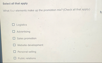 Solved Select all that applyWhat four elements make up the | Chegg.com
