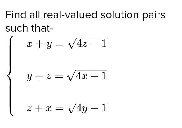 Solved Find all real-valued solution pairs such that- | Chegg.com